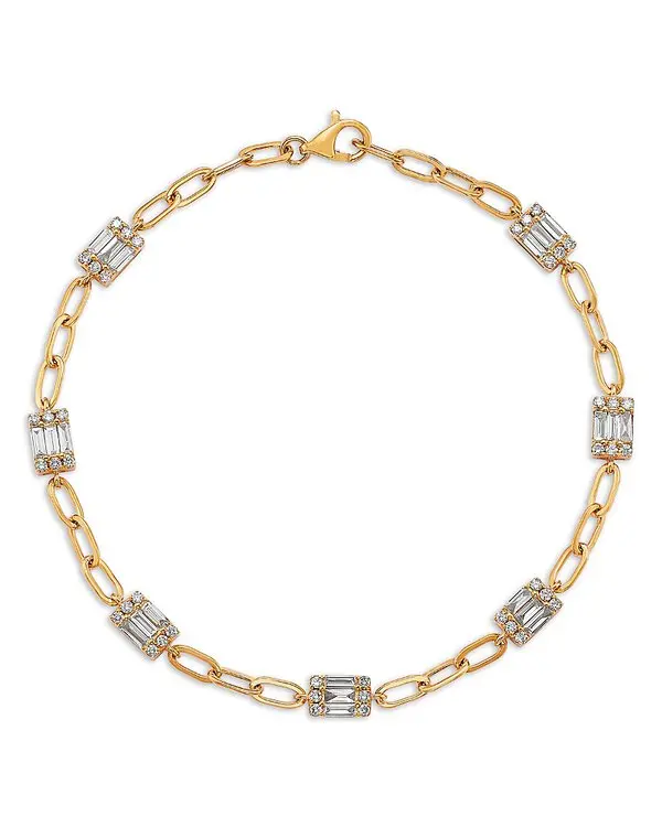Bloomingdale'S Diamond Station Bracelet - Gold