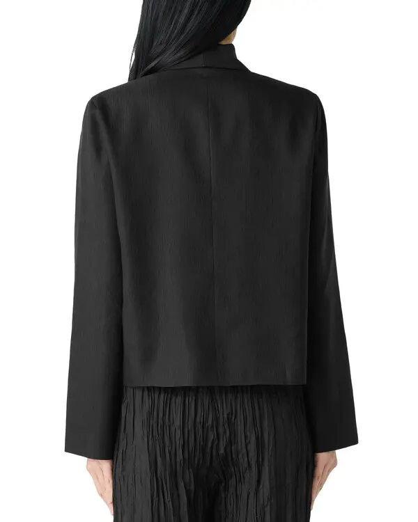 Eileen Fisher Linen & Silk Shawl Collar Jacket