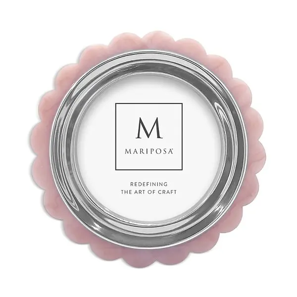 MARIPOSA Acrylic Scallop Round Frame, 6 Round - Pink