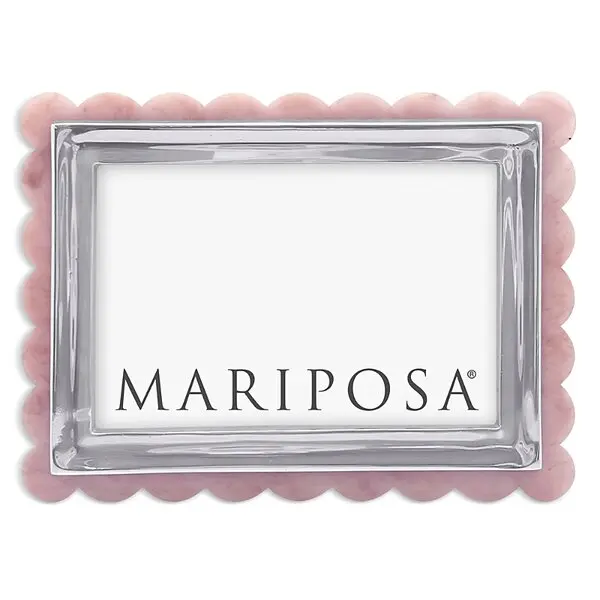 MARIPOSA Acrylic Scallop Frame, 4 X 6 - Pink