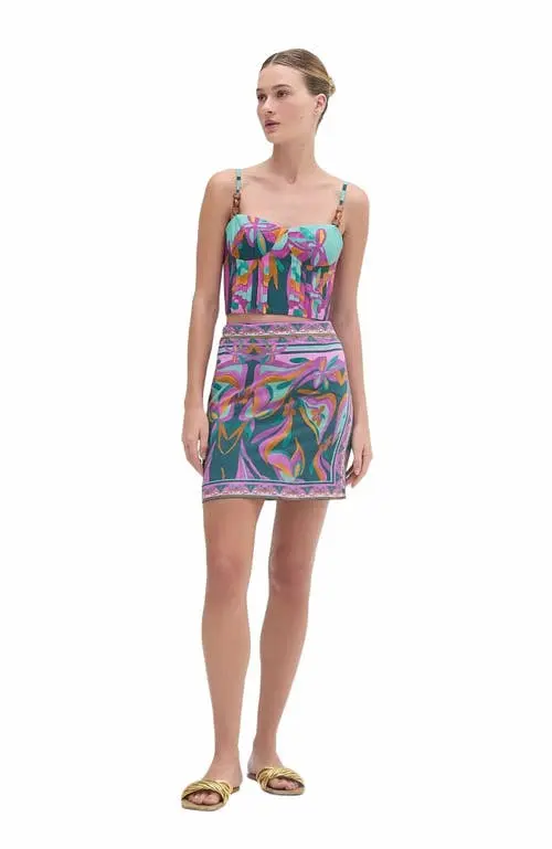PatBO Aljezur Mini Wrap Skirt - Green