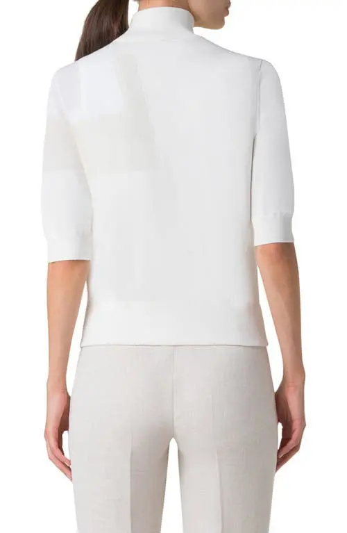 Akris Trapeze Rayonnant Jacquard Cardigan