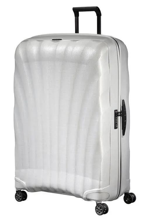 SAMSONITE C-lite Hardside 33-inch Extra Large Checked Spinner Luggage - Off White