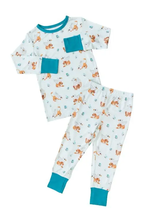LAREE + CO Griffin Butterflies 2-piece Long Sleeve Set - Blue