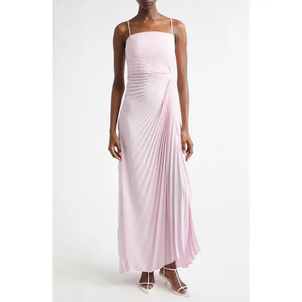 A.L.C. Layla Strapless Pleated Gown - Wisteria