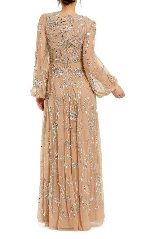 Mac Duggal Embellished High Neck Gown