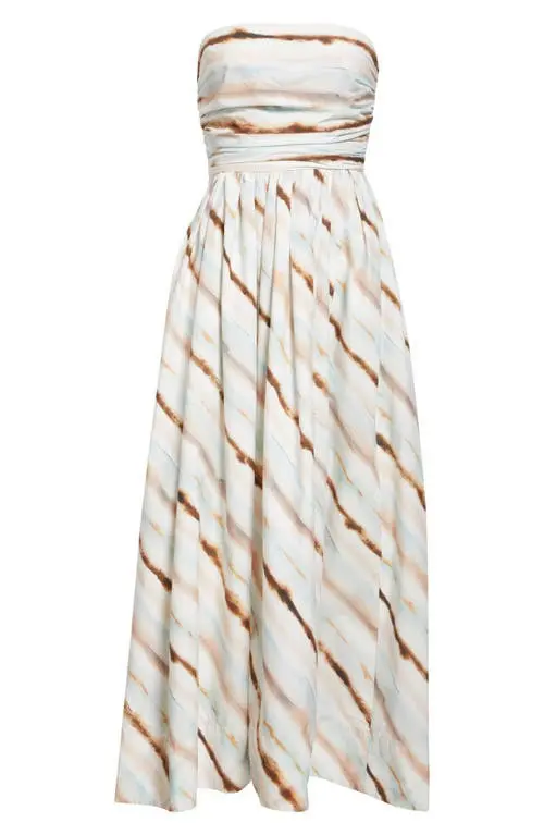 A.L.C. Tara Tie Dye Stripe Strapless Dress