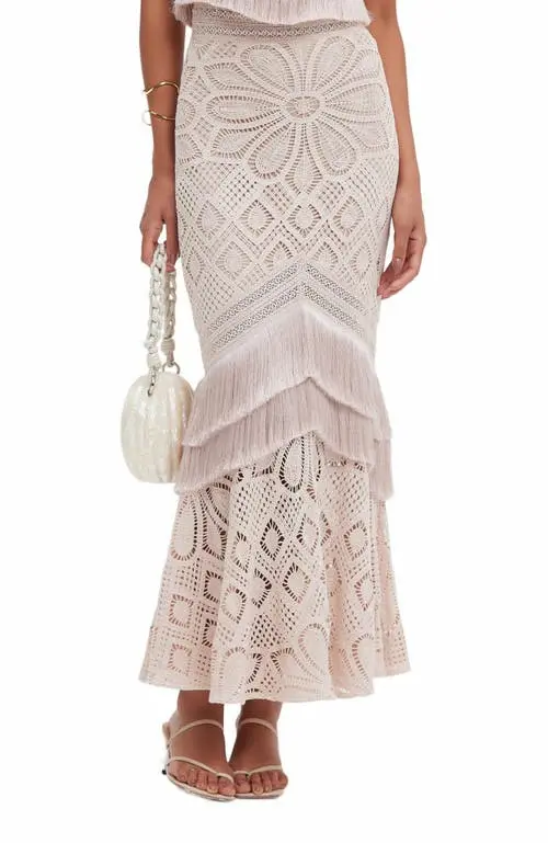 PatBO Flower Crochet Maxi Skirt