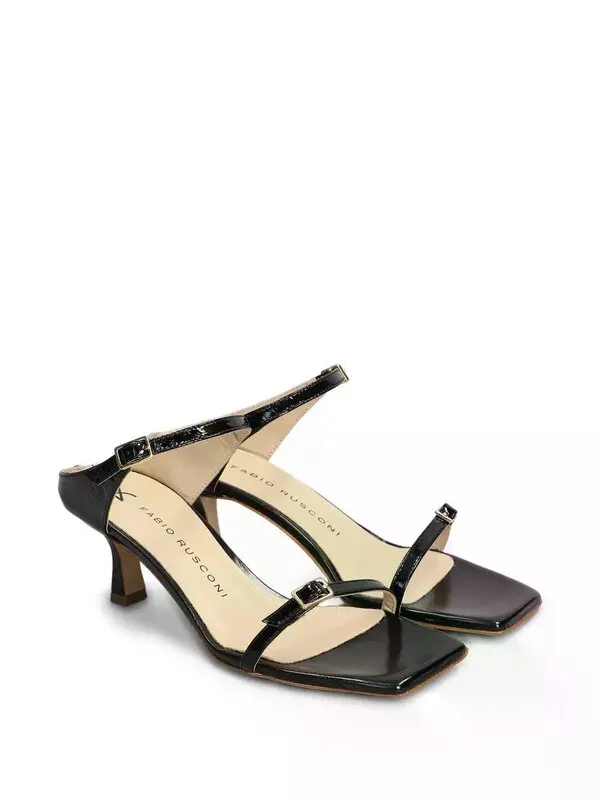 FABIO RUSCONI 65mm Leather Sandals - Black