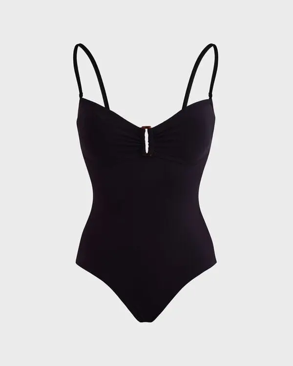 Vilebrequin Lucette Bandeau One-piece Swimsuit - Black