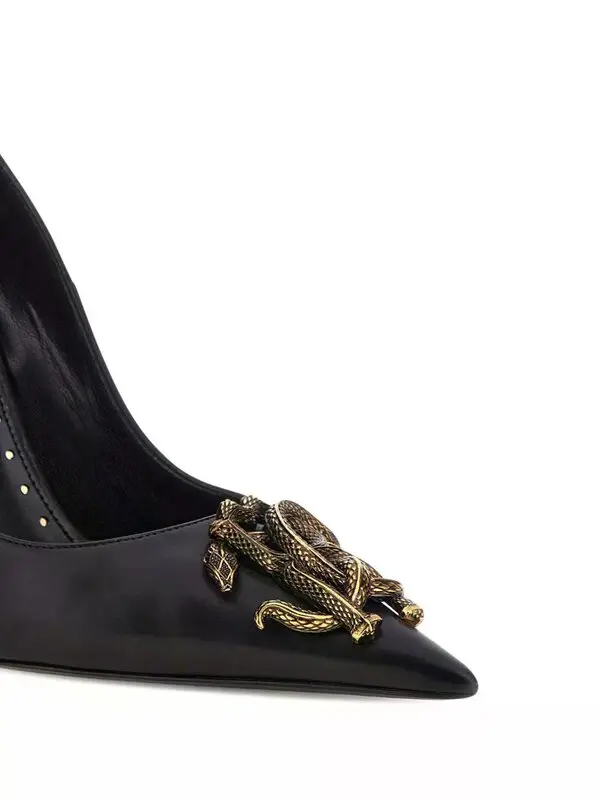 Roberto Cavalli Mirror Snake Pumps