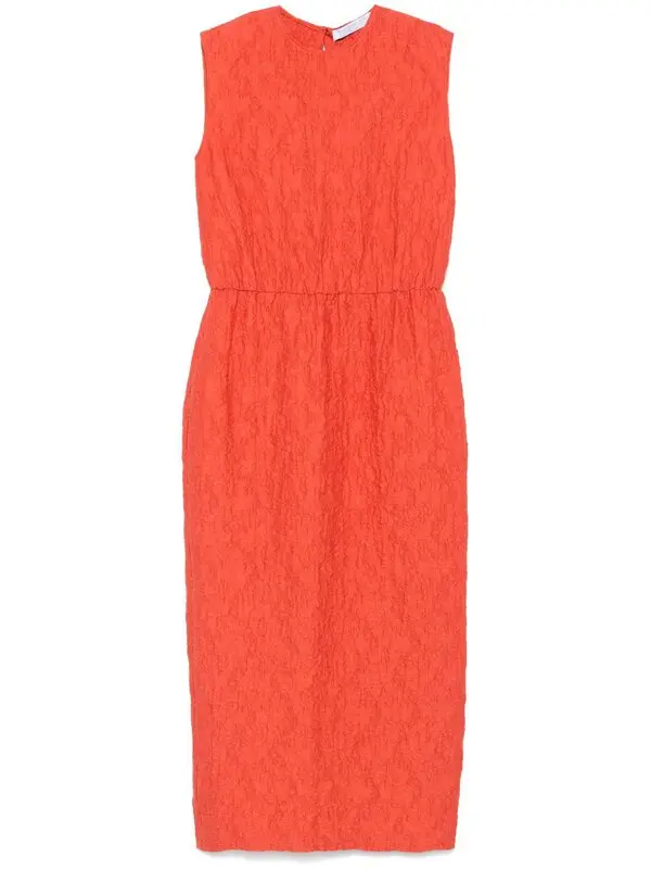 harris cotton dress Harris Cotton Peach Bird Print Maxi Dress Women's L Sleeveless 59 Long  Back Zip