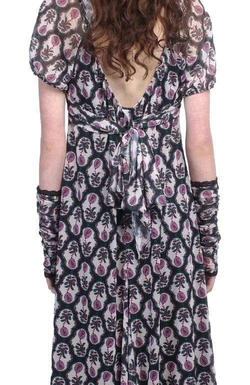 Anna Sui Sleeping Beauty Mesh Maxi Dress