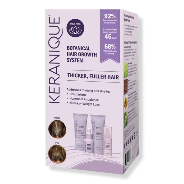 KERANIQUE Botanical Hair Growth System For Thicker, Fuller Hair - One-color