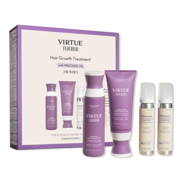 VIRTUE Flourish Hair Growth Treatment Kit With Minoxidil - One-color