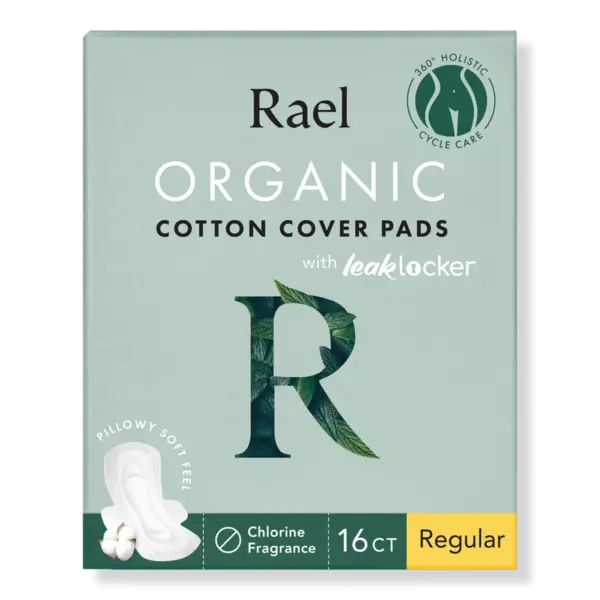 RAEL Regular Organic Cotton Cover Pads With Wings - One-color