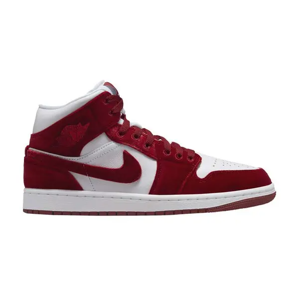 JORDAN 1 Mid Velvet Sneakers - Red