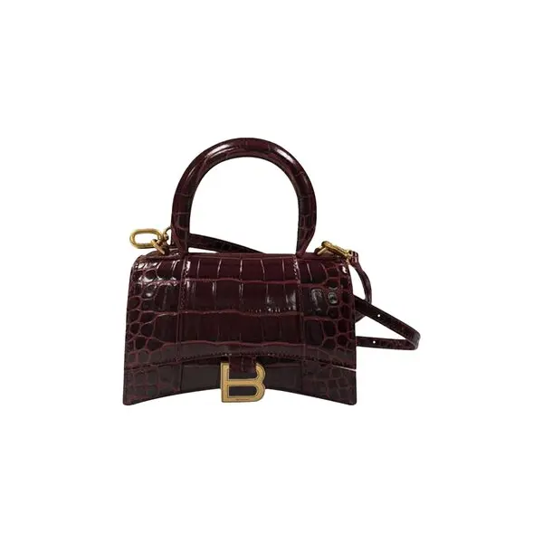 Balenciaga Hourglass Xs Top Handle Bag - Red