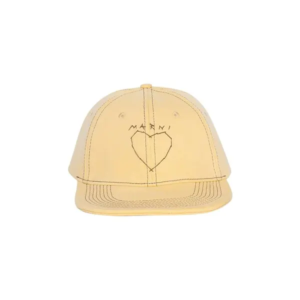Marni Embroidered Cap - Yellow