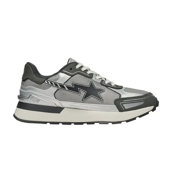 A BATHING APE Cross Sta Sneakers - Grey