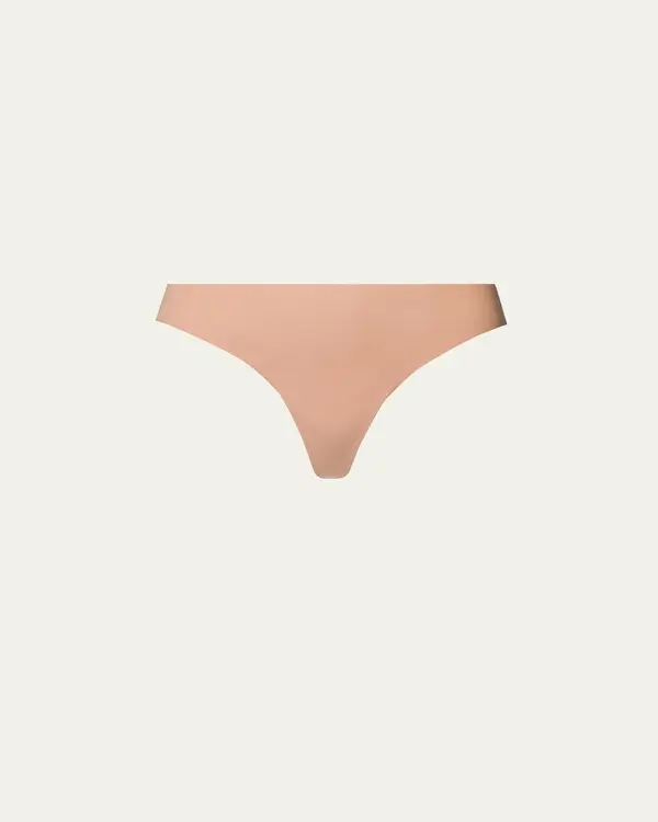 Hanro Invisible Cotton Low-rise Thong - Black
