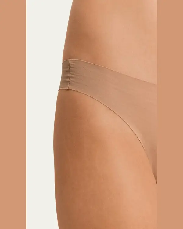 Hanro Invisible Cotton Low-rise Thong - Black