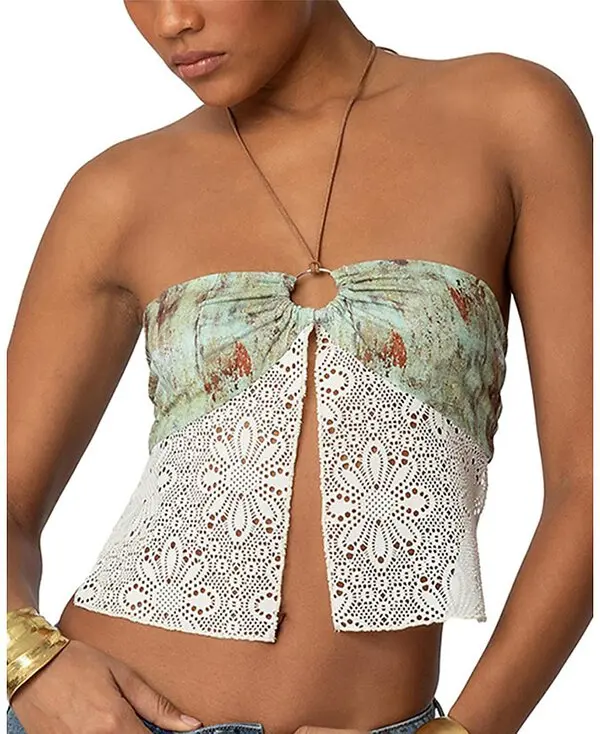 EDIKTED Kloe Backless Crochet Top