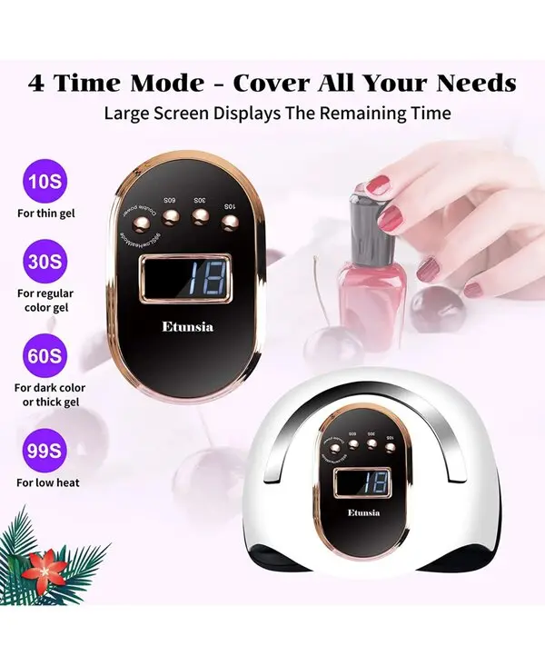 COWIN Nail Lamp 168w Lcd Display For Drying Nails
