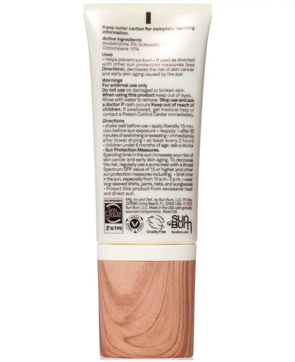 SUN BUM Daily Glow Tinted Sunscreen Moisturizer Spf 30