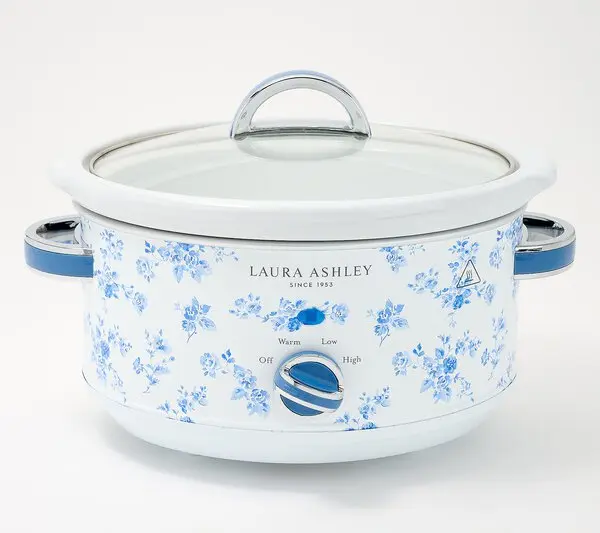 Laura Ashley 3.5qt Slow Cooker W/ Glass Lid & 4heat Settings - One-color
