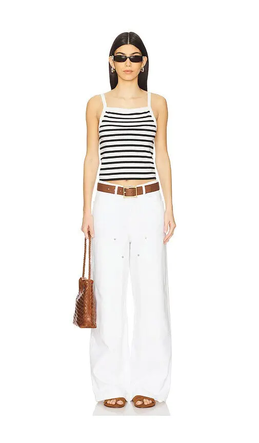 LA LIGNE Striped Cropped Tank