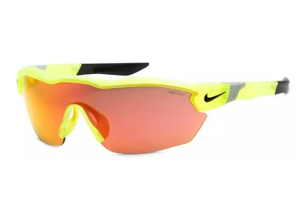 Nike Nik Show X3 Sunglasses - Matte Volt/road Red Mirror (l