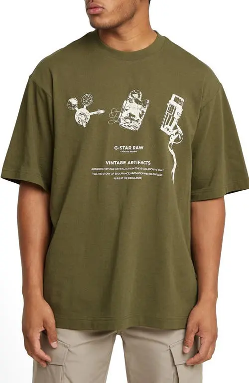 G-star Raw Archive Boxy Organic Cotton Graphic T-shirt