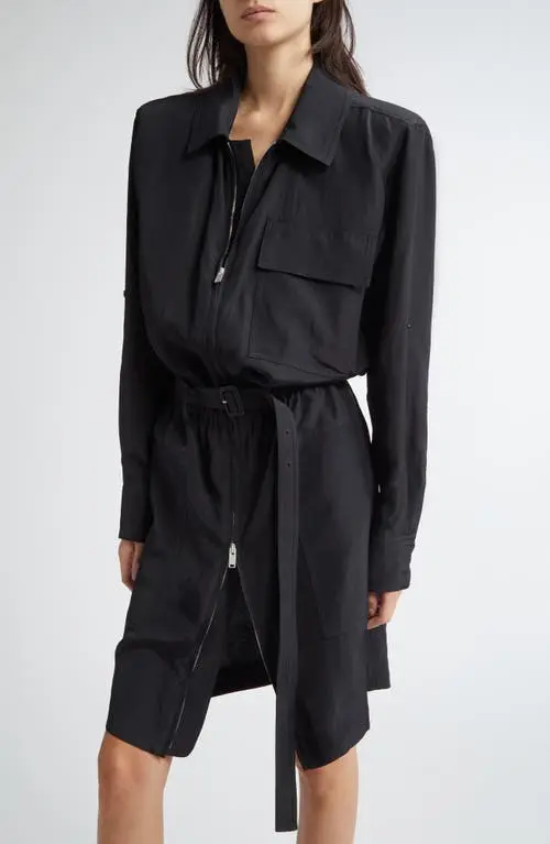 Stella McCartney Long Sleeve Belted Utility Dress