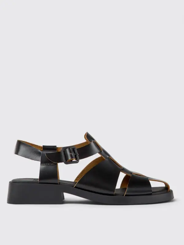 Camper Dana Leather Sandals - Black