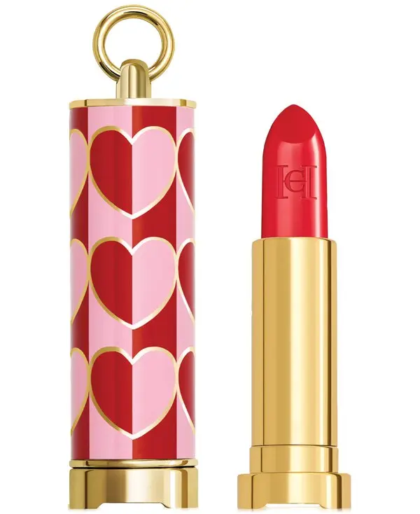 Carolina Herrera Fabulous Kiss Matte Refillable Lipstick & Love Karma Lipstick Cap - 310- Carolina Red