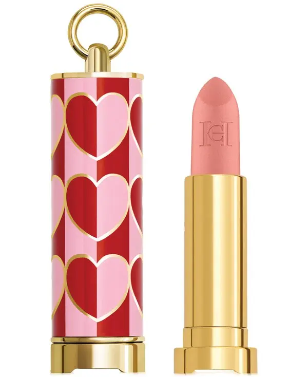 Carolina Herrera Fabulous Kiss Matte Refillable Lipstick & Love Karma Lipstick Cap - 441- Uncovered Nude