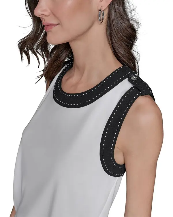 Karl Lagerfeld Paris Tank Top - Soft White/black