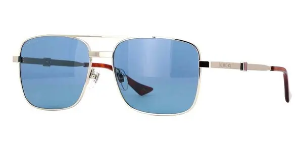 Gucci Square Frame Sunglasses - Silver/blue (gg1441s/003