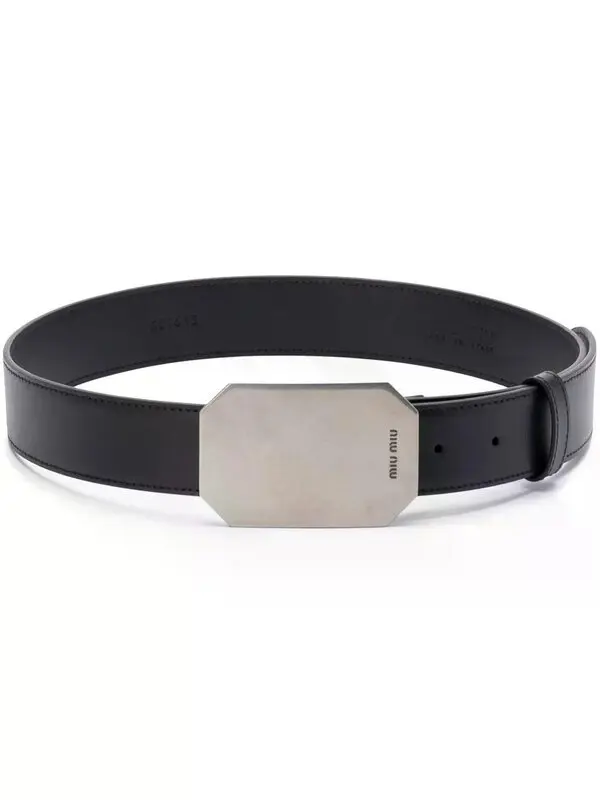 Miu Miu Buckle-fastening Leather Belt - Black
