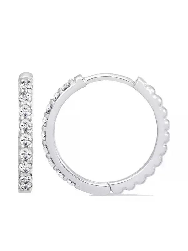 DOWER & HALL Lumiere Hoop Earrings - Silver