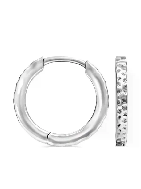 DOWER & HALL Medium Nomad Hoops - Silver