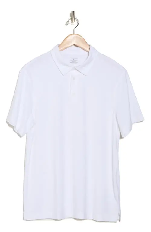 14TH & UNION Cotton & Modal Polo - White