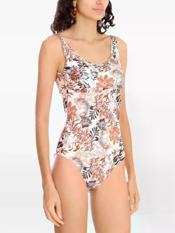 AMIR SLAMA Floral-print One Piece Swimsuit