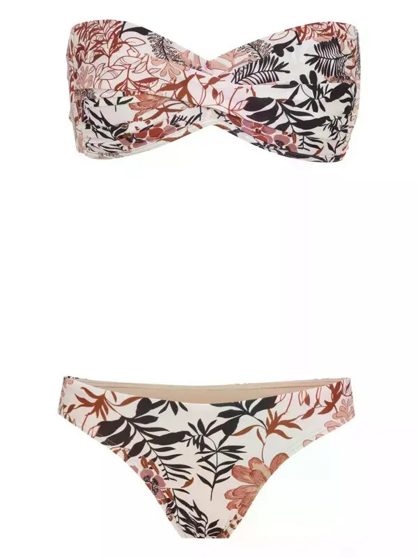 AMIR SLAMA Floral-print Bikini - White