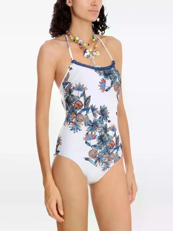 AMIR SLAMA Floral-print One-piece Swimsuit