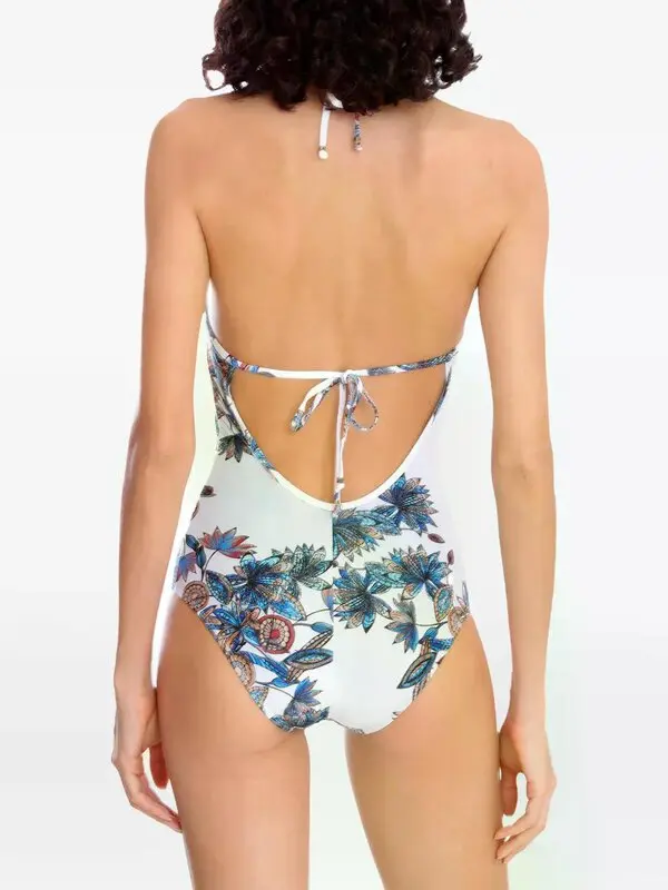 AMIR SLAMA Floral-print One-piece Swimsuit