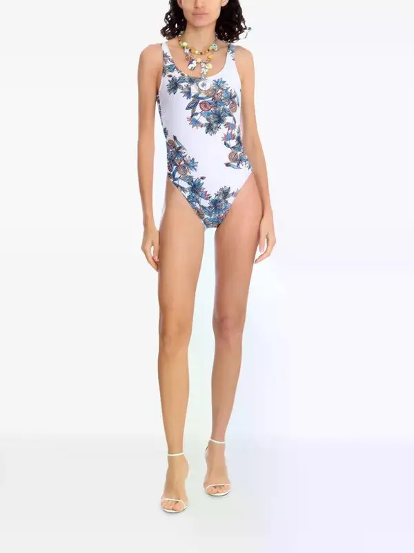 AMIR SLAMA Floral-print One-piece Swimsuit