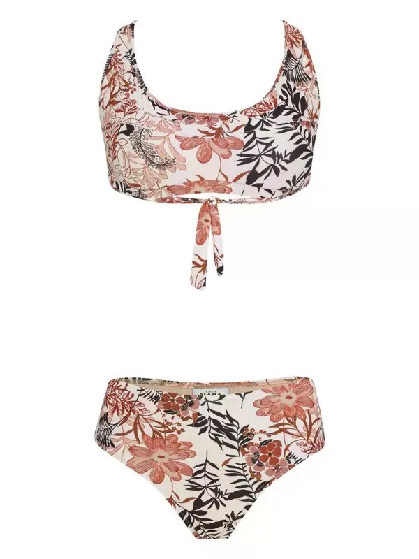 AMIR SLAMA Floral-print Bikini - White