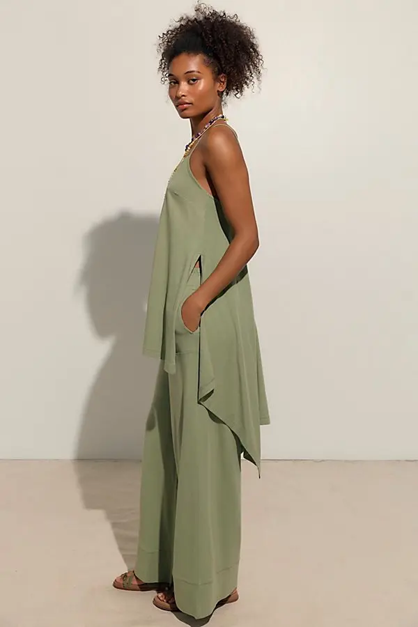 Free People Lana Pant Set - Green Eyes